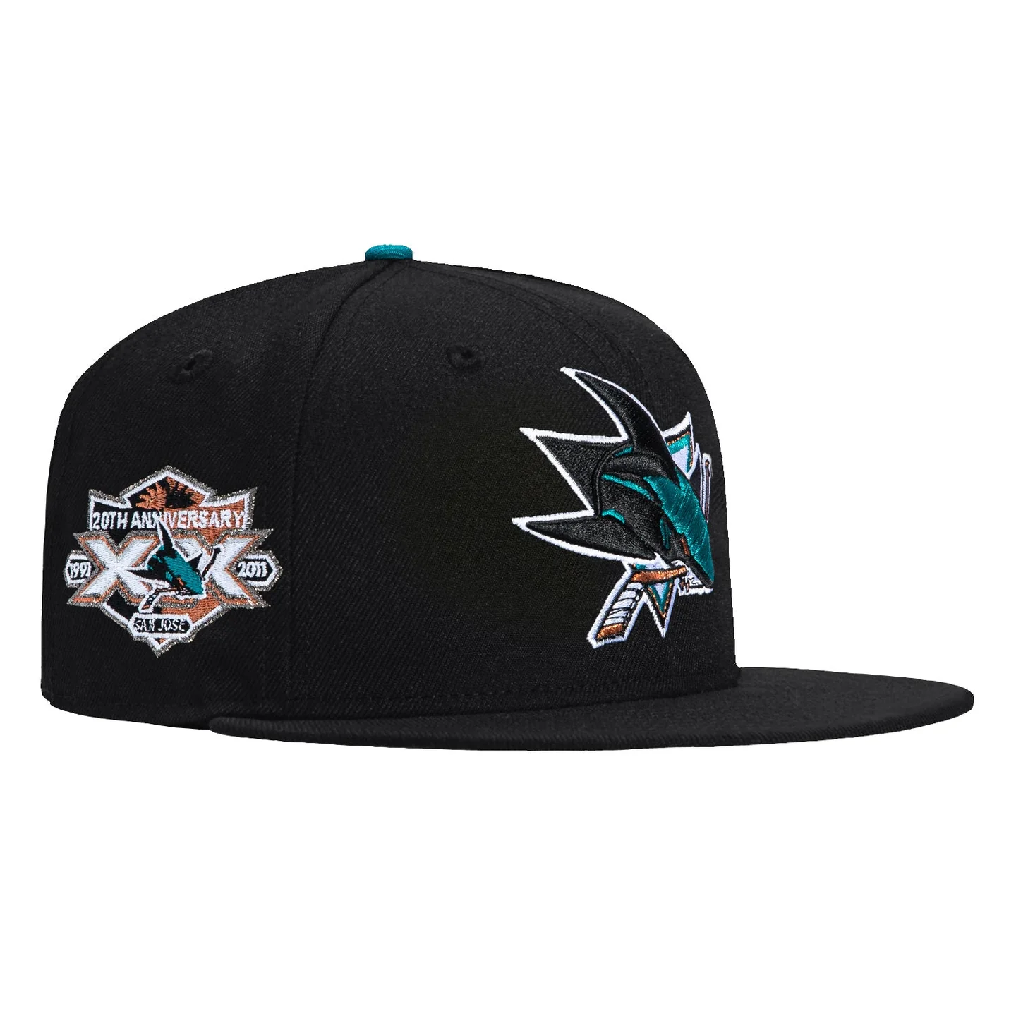 SAN JOSE SHARKS 20TH ANNIVERSARY PATCH HAT - Best Men Caps Online